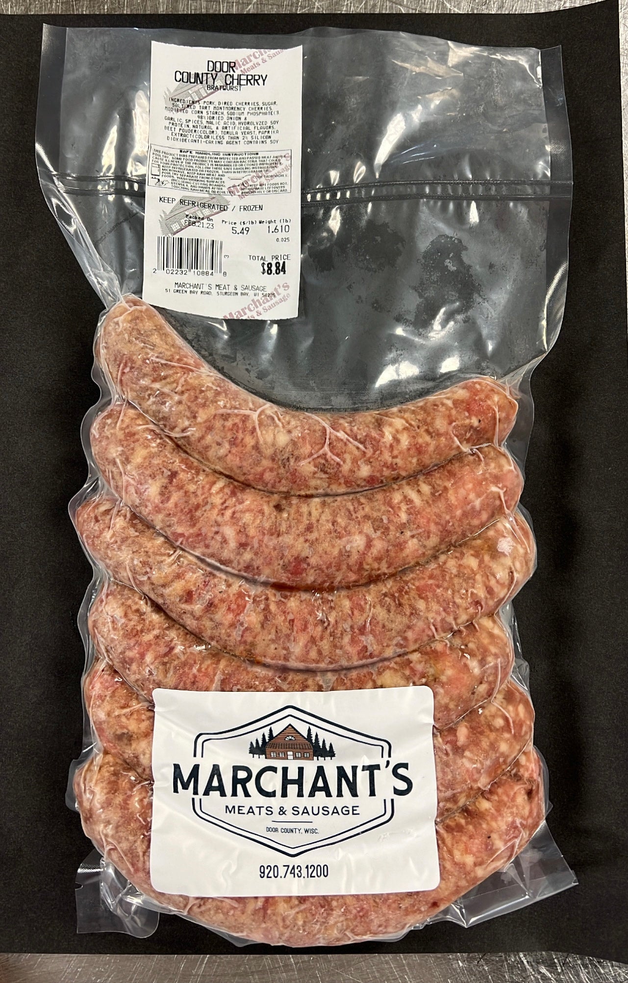 Door County Cherry Bratwurst | Marchant's Meats & Sausage